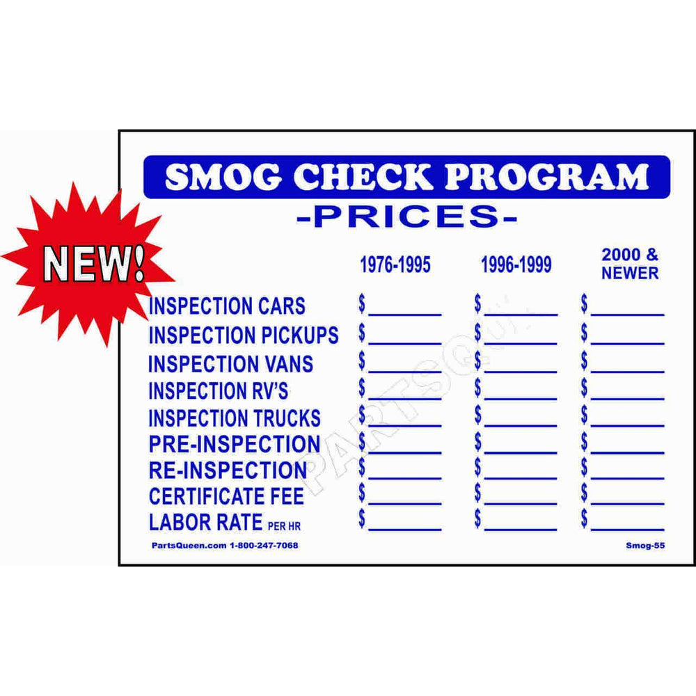 Stake Sign Kit Smog Check Test & Repair - Parts Queen